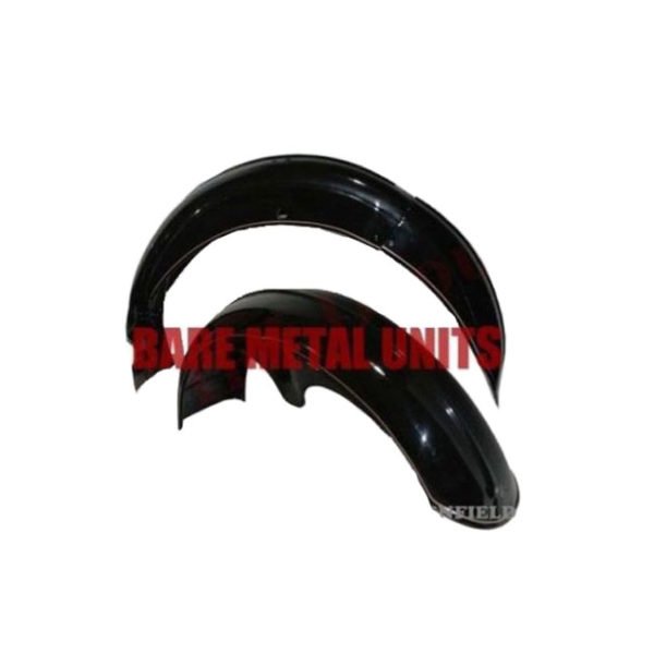 New Bare Metal Raw Steel Front & Rear Mudguard Fender Pair Units ...